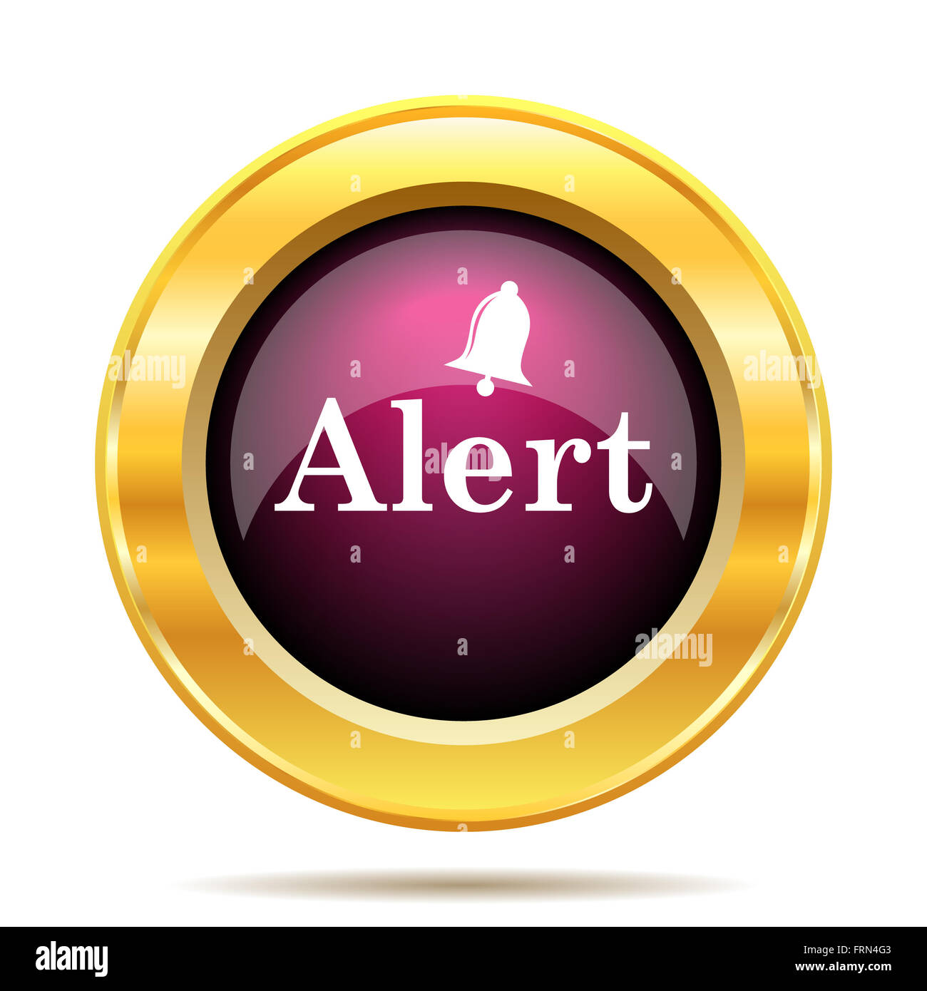 Alert icon. Internet button on white background Stock Photo - Alamy