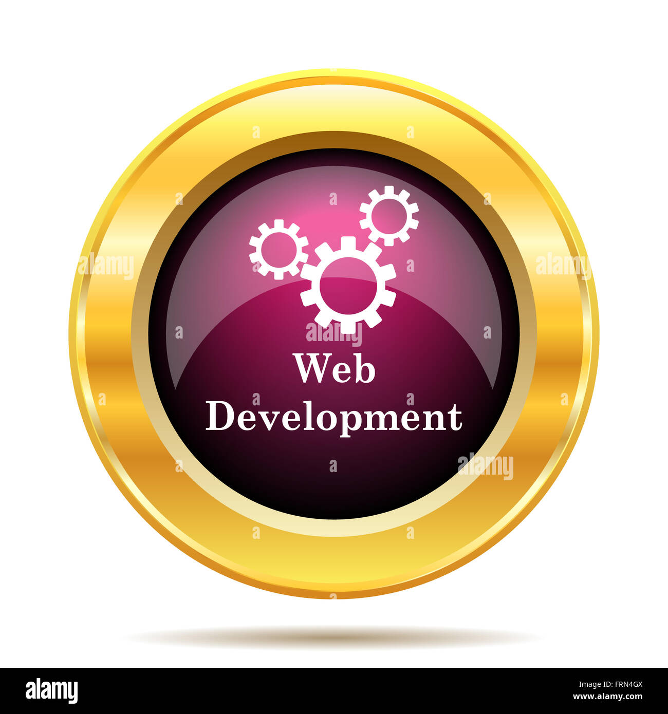 Web development icon. Internet button on white background Stock Photo ...