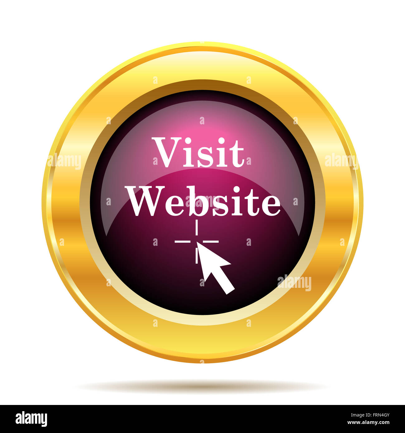 Visit website icon. Internet button on white background Stock Photo - Alamy