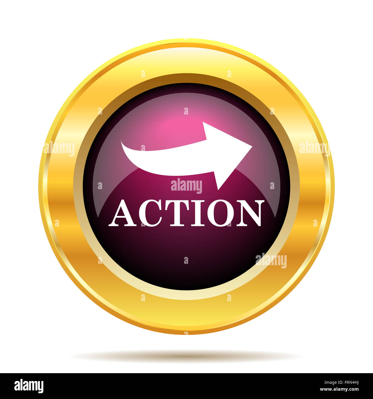 Action icon. Internet button on white background Stock Photo - Alamy