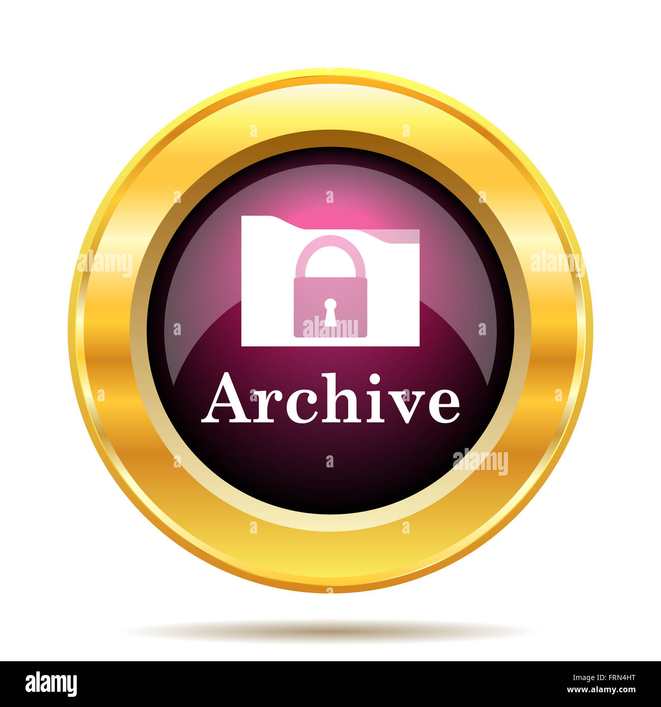 Archive icon. Internet button on white background Stock Photo - Alamy