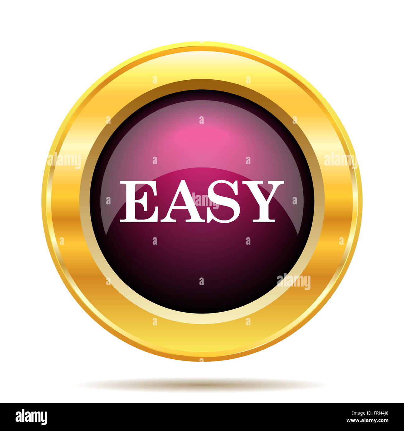 Easy icon. Internet button on white background Stock Photo - Alamy