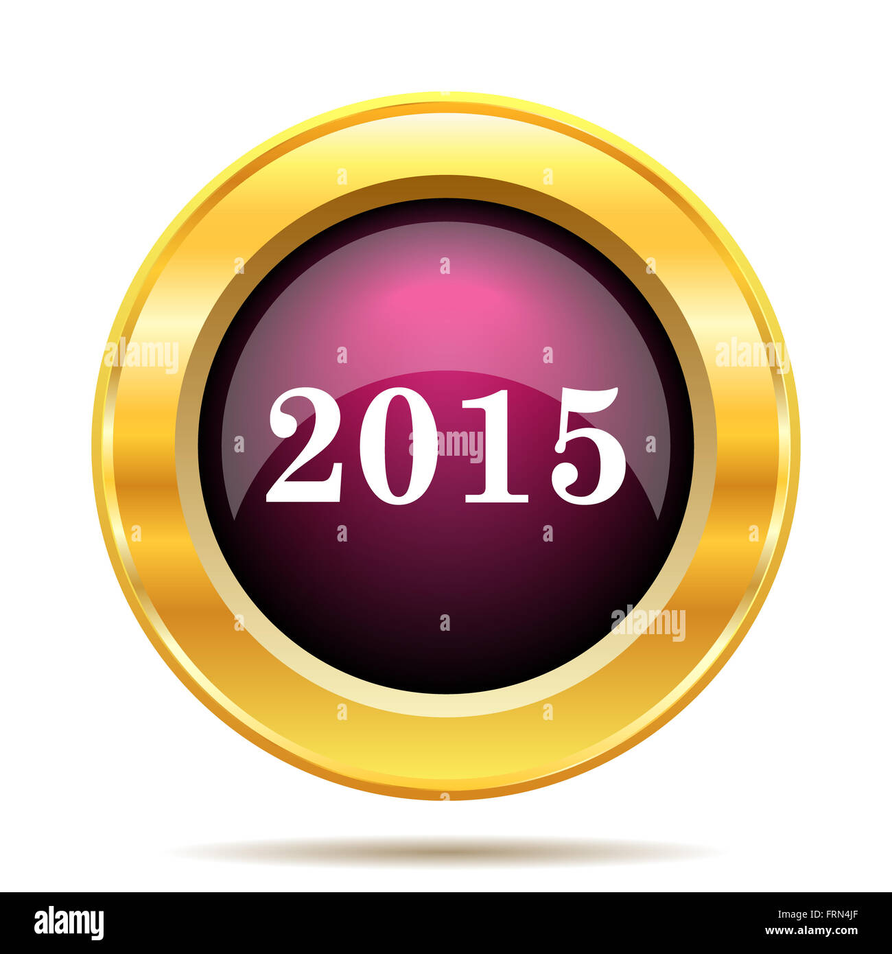 Year 2015 icon. Internet button on white background Stock Photo - Alamy