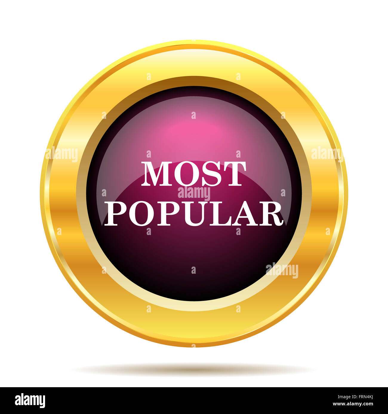Most popular icon. Internet button on white background Stock Photo - Alamy