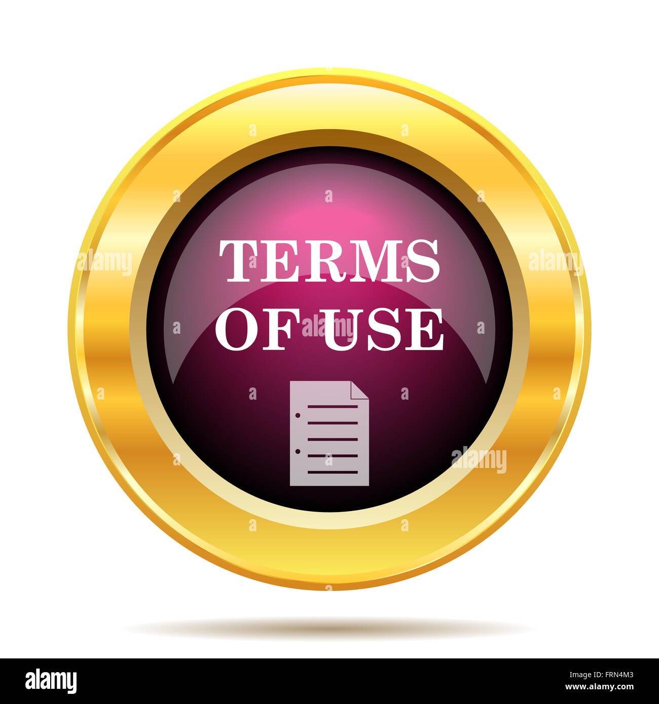 Terms of use icon. Internet button on white background Stock Photo - Alamy