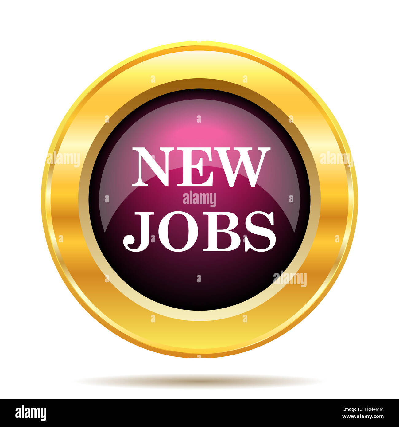 New jobs icon. Internet button on white background Stock Photo - Alamy