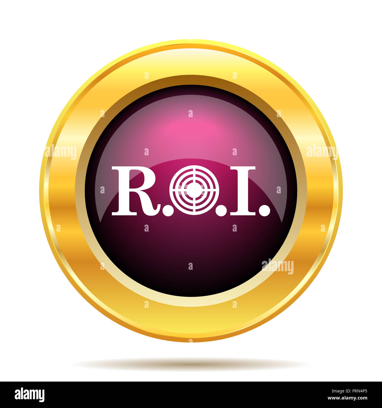 ROI icon. Internet button on white background Stock Photo - Alamy