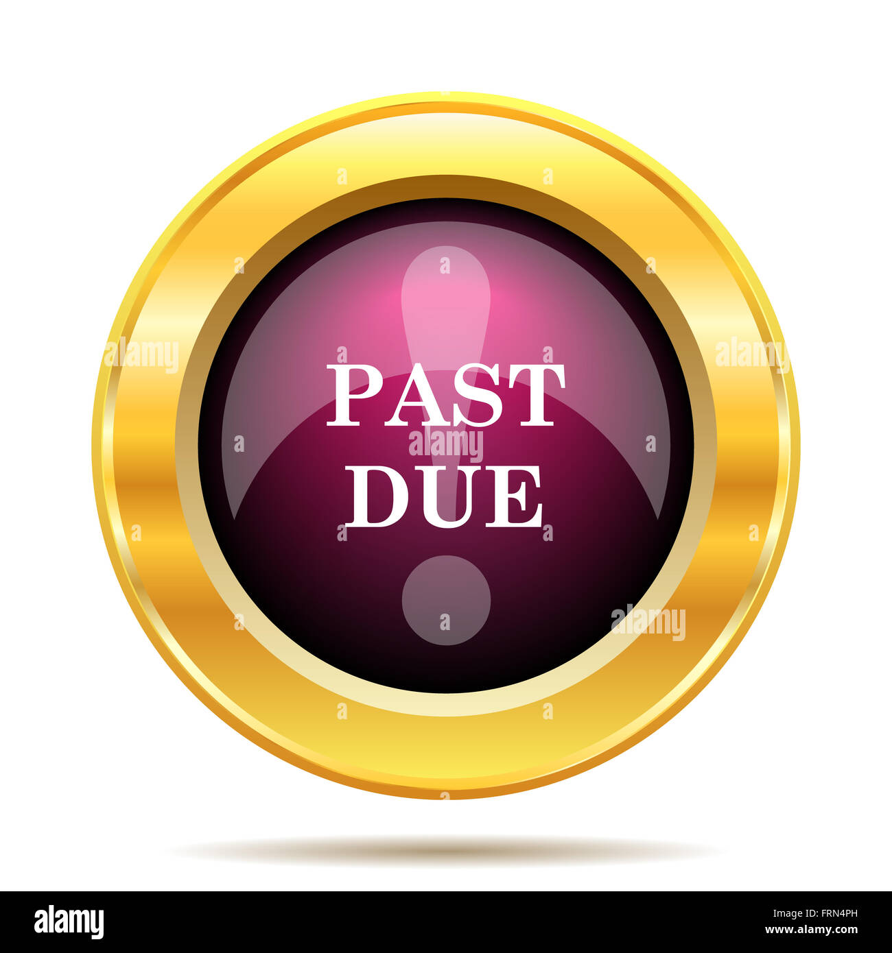 Past due icon. Internet button on white background Stock Photo - Alamy