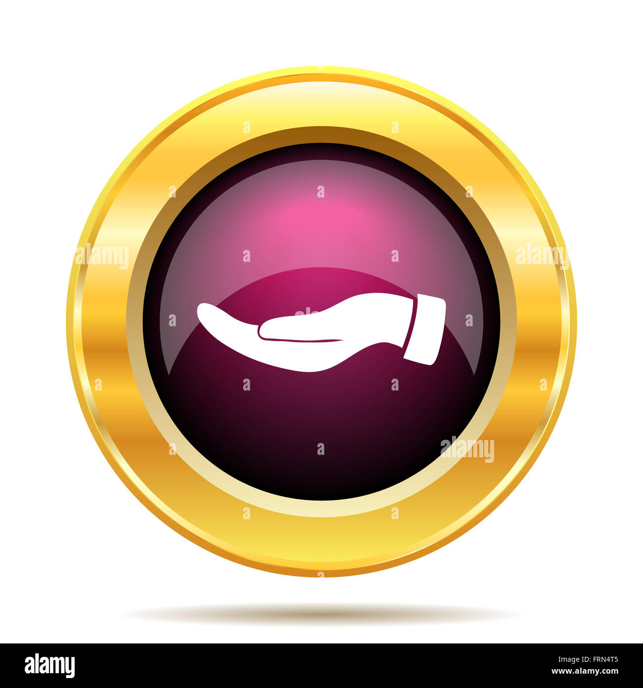 Hand icon. Internet button on white background Stock Photo - Alamy