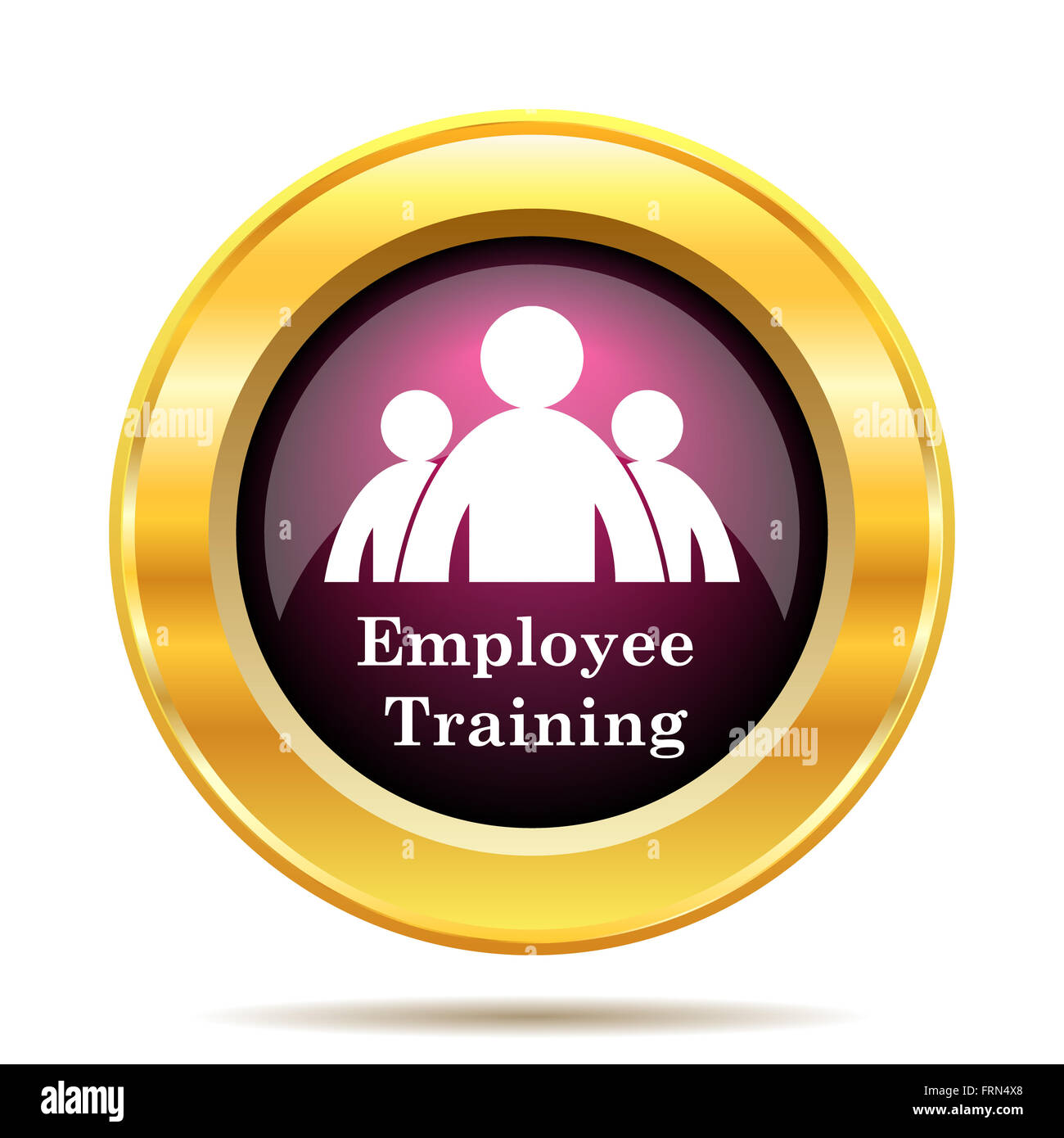 Employee training icon. Internet button on white background Stock Photo ...