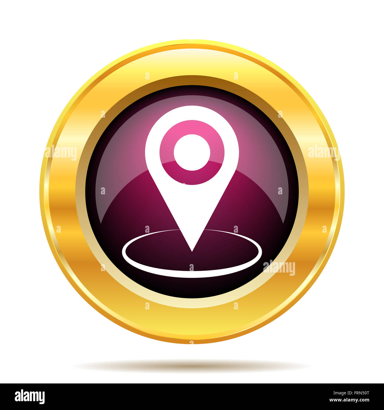 Pin location icon. Internet button on white background Stock Photo - Alamy