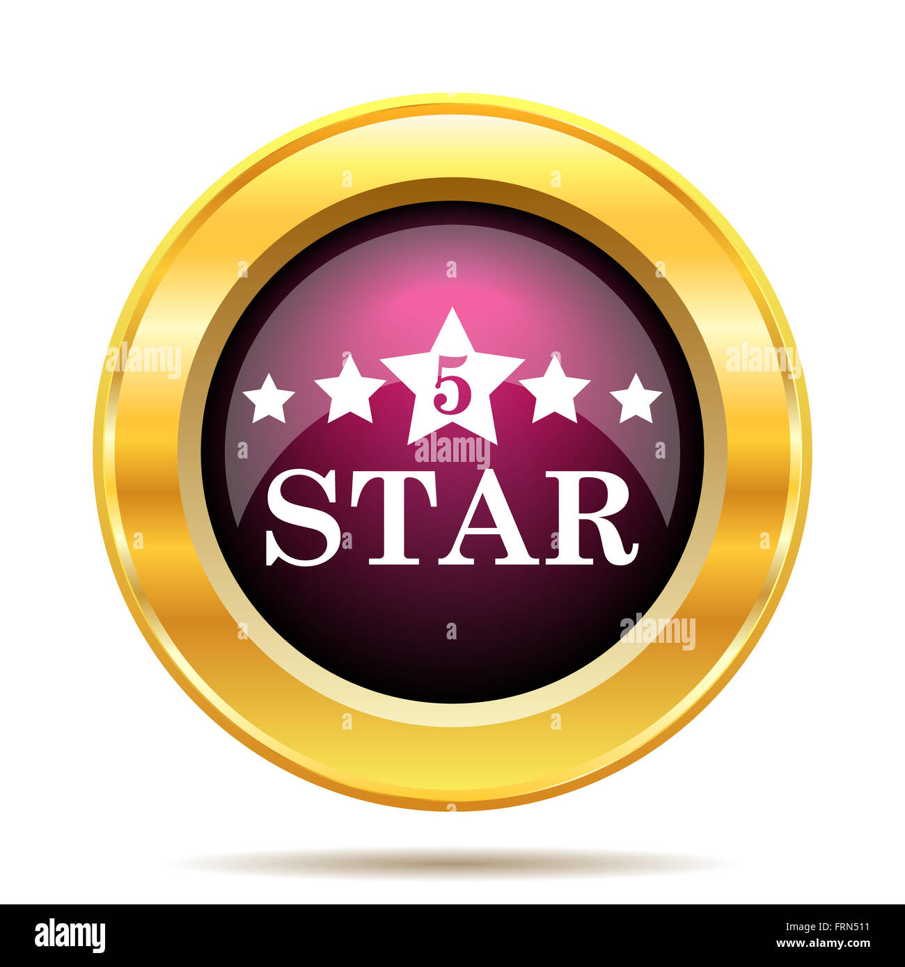 5 star icon. Internet button on white background Stock Photo - Alamy