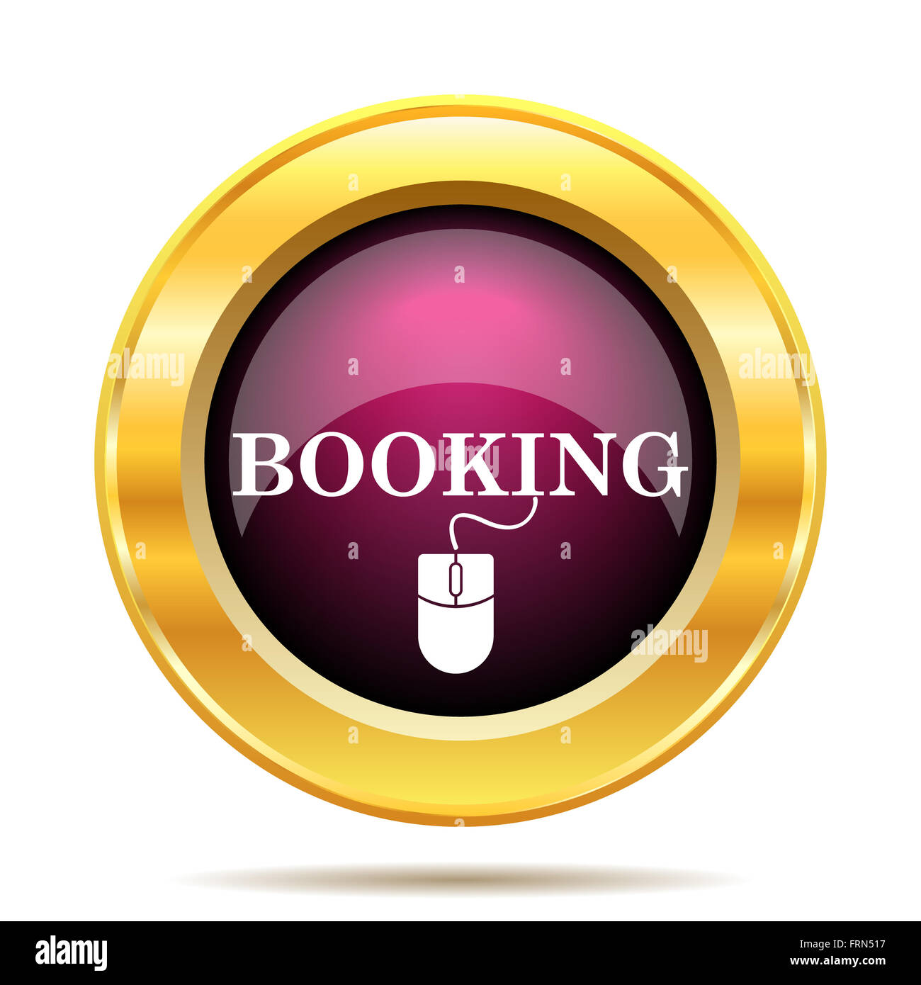 Booking icon. Internet button on white background Stock Photo - Alamy