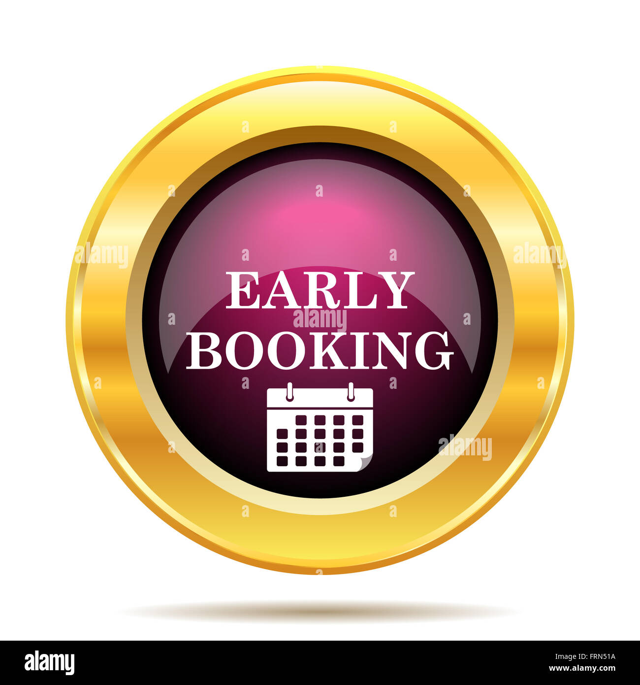 Early booking icon. Internet button on white background Stock Photo - Alamy