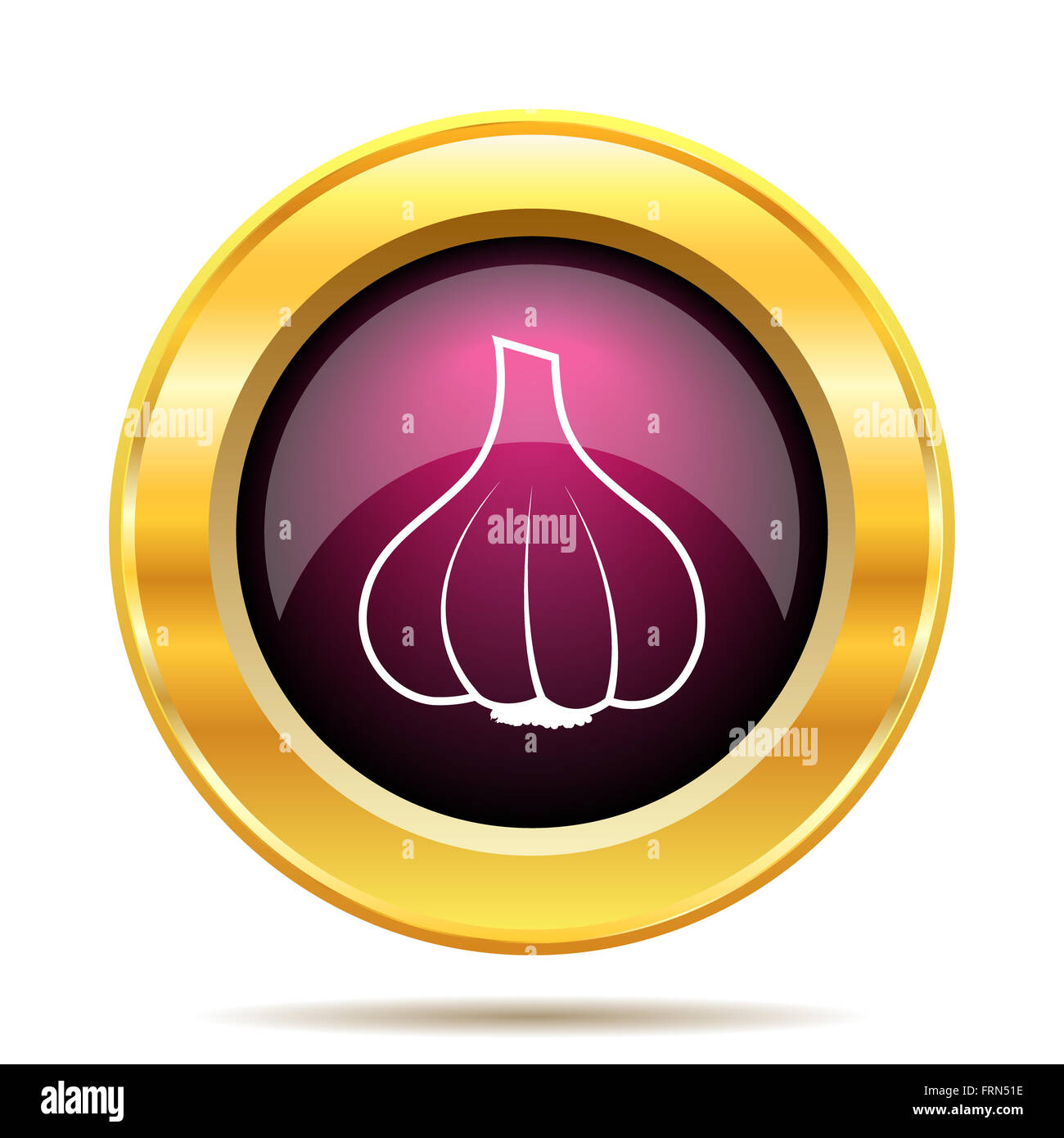 Garlic icon. Internet button on white background Stock Photo - Alamy