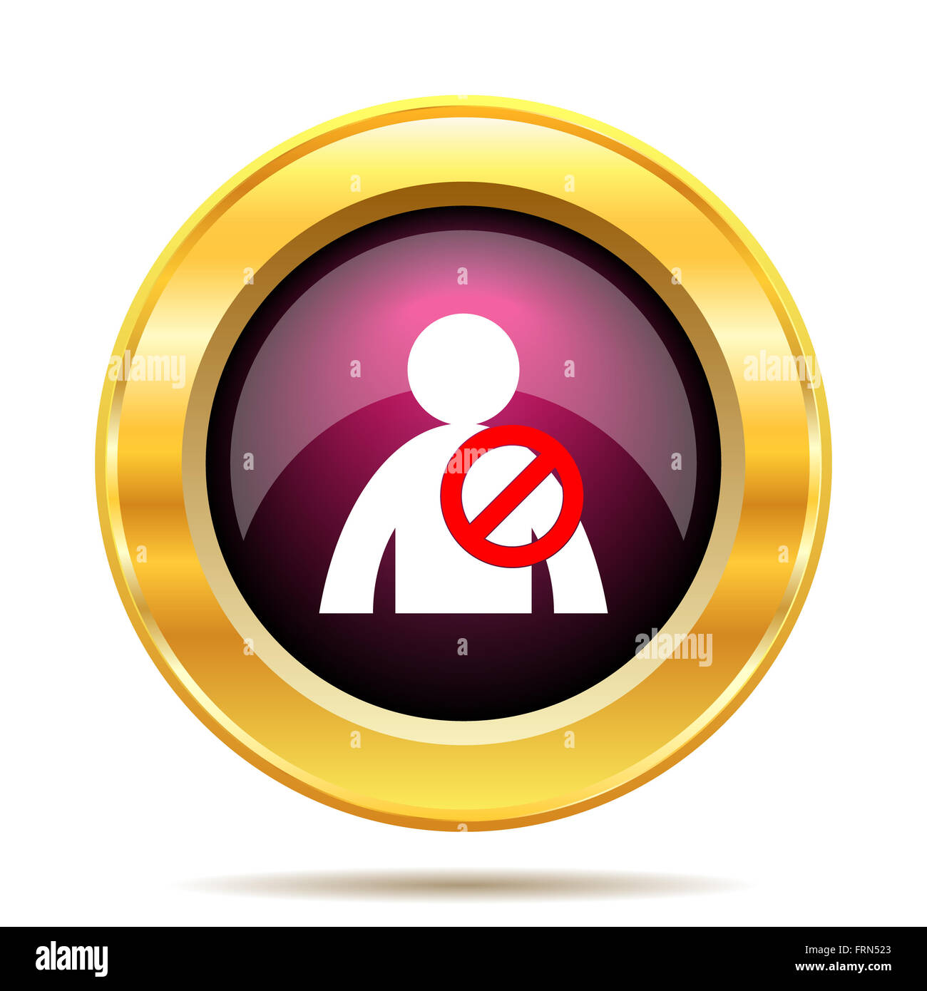 User offline icon. Internet button on white background Stock Photo - Alamy