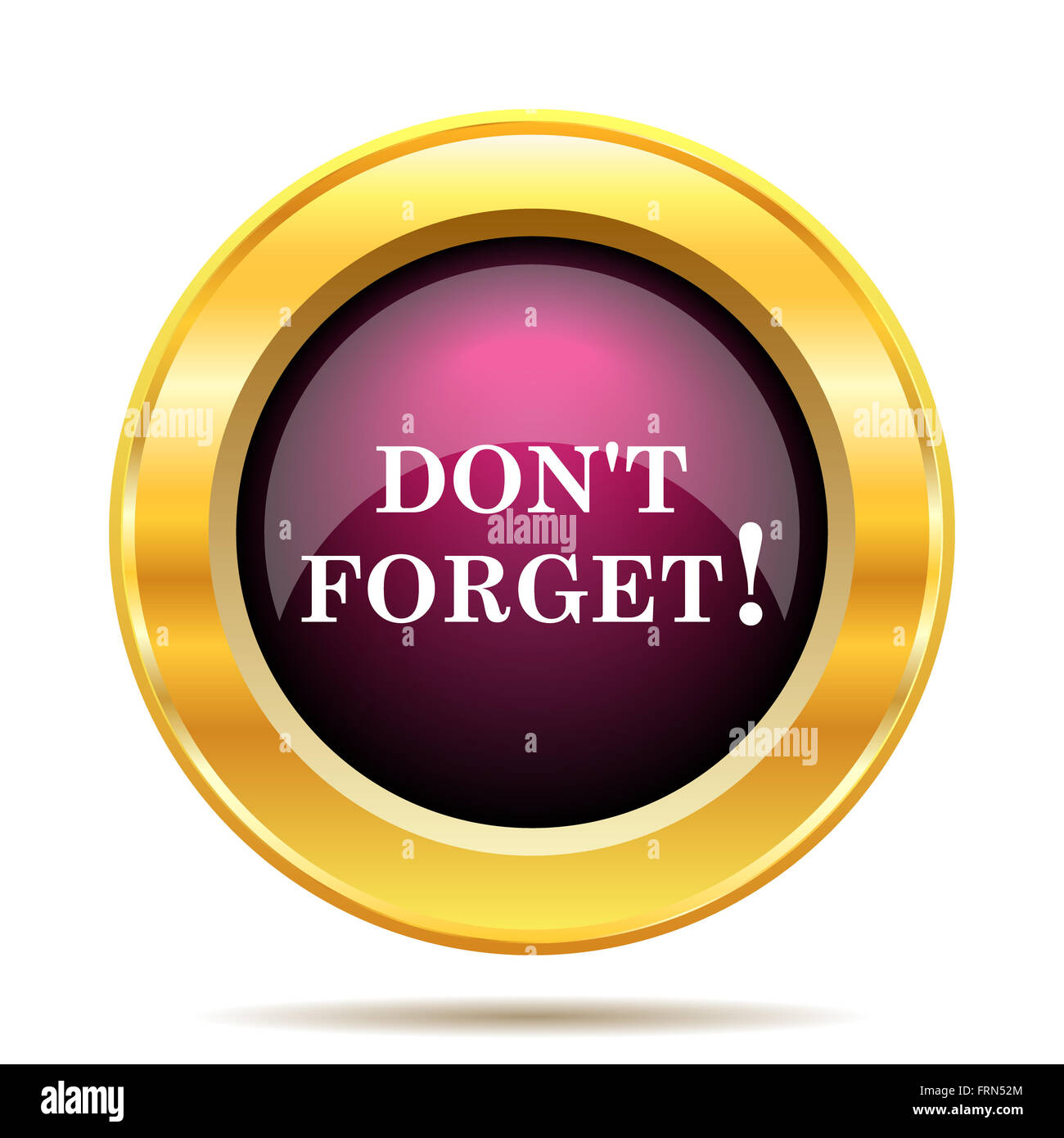 Dont forget reminder icon internet hi-res stock photography and images ...
