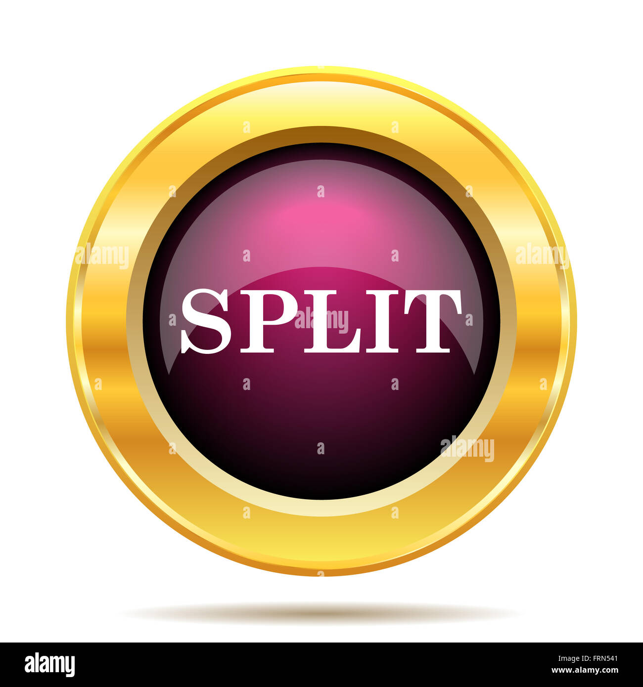 Split icon. Internet button on white background Stock Photo - Alamy