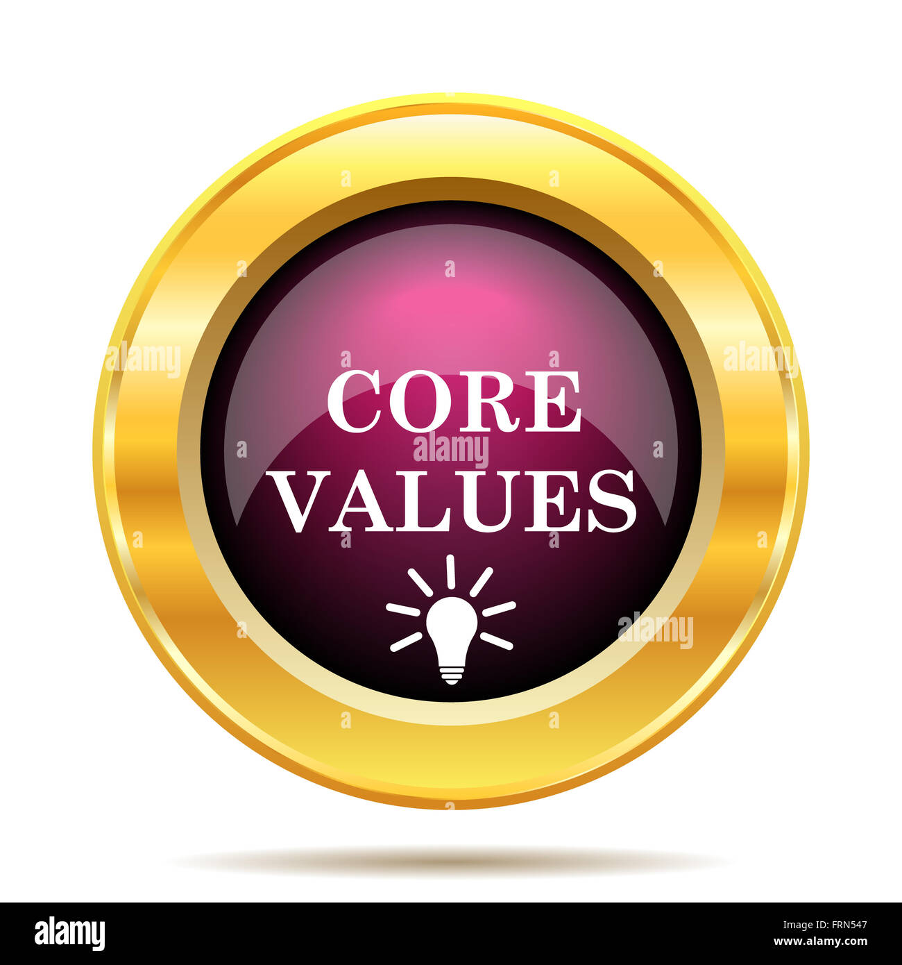 Core values icon. Internet button on white background Stock Photo - Alamy