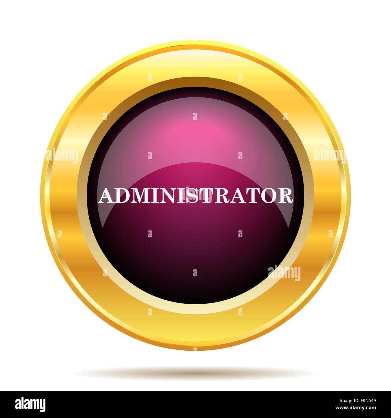 Administrator icon. Internet button on white background Stock Photo - Alamy