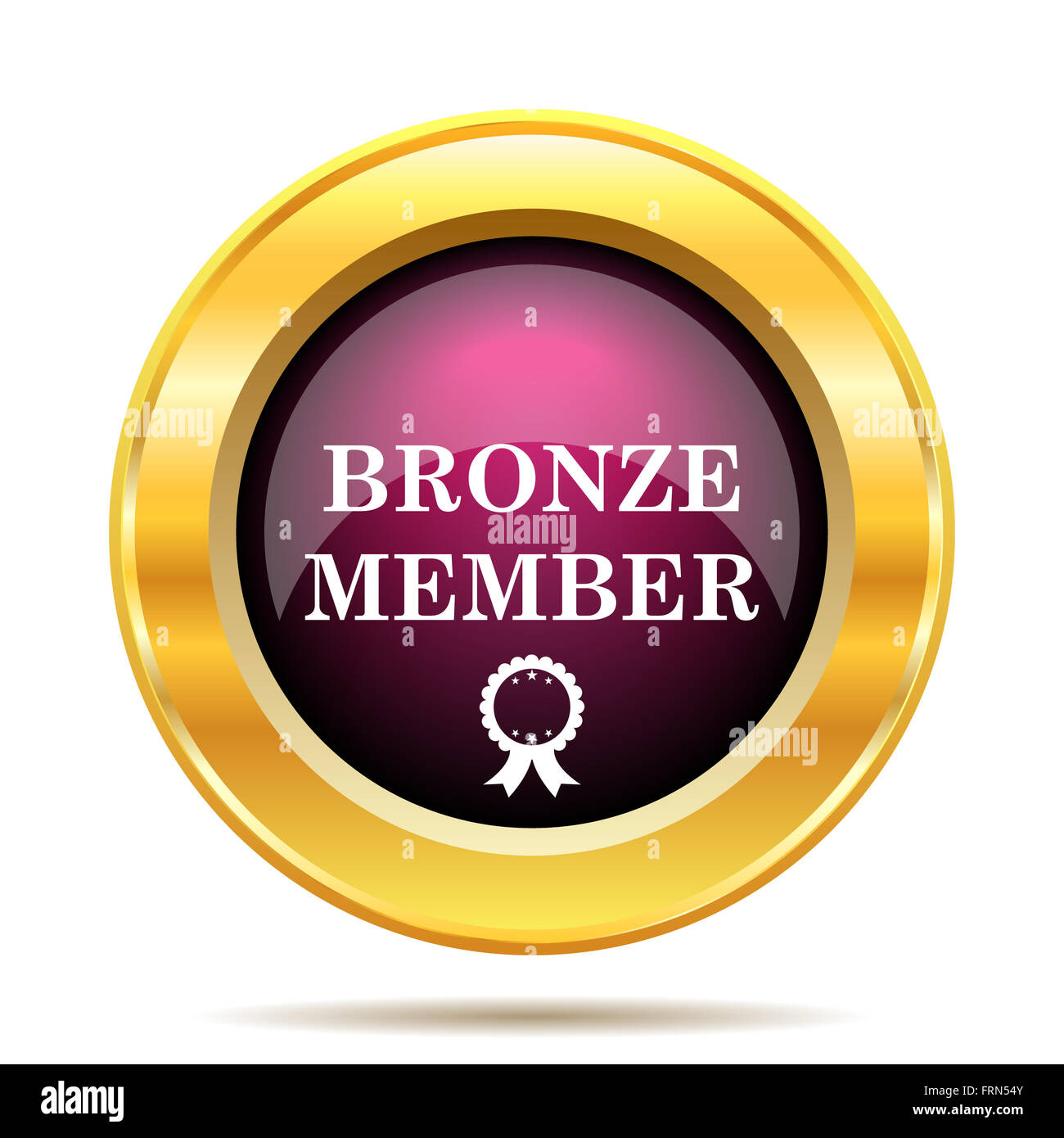 Bronze member icon. Internet button on white background Stock Photo - Alamy