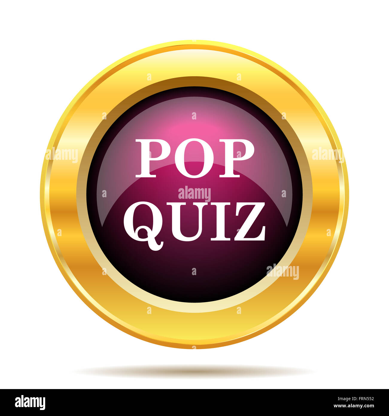Pop quiz icon. Internet button on white background Stock Photo - Alamy