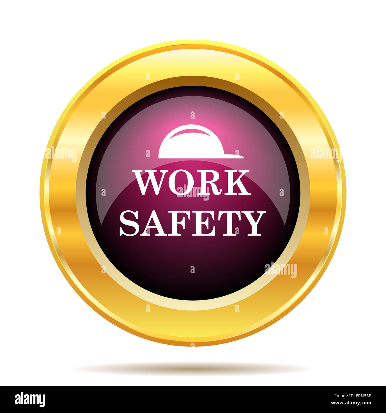 Work safety icon. Internet button on white background Stock Photo - Alamy