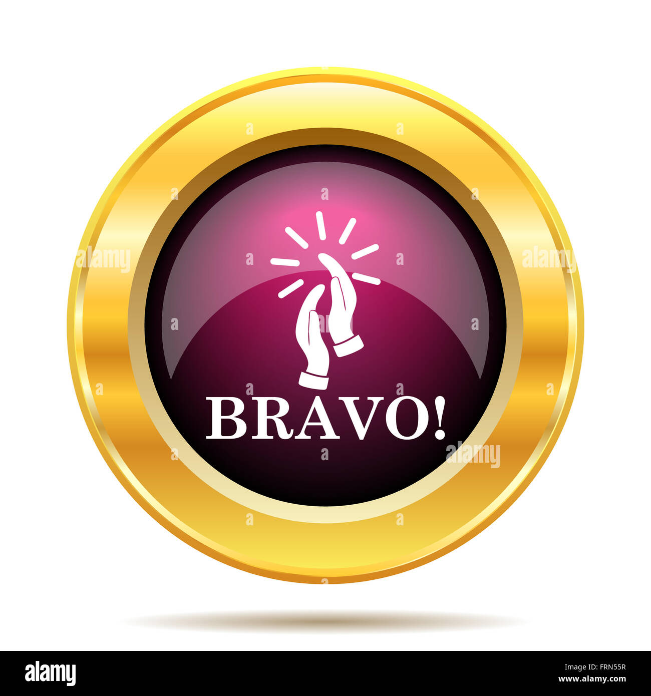Bravo icon. Internet button on white background Stock Photo - Alamy