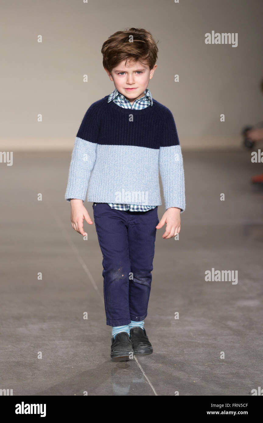 New York, NY USA - March 12, 2016: Young model walks runway for Baby CZ ...
