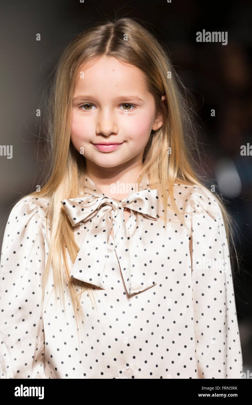 New York, NY USA - March 12, 2016: Young model walks runway for Sen-35 ...