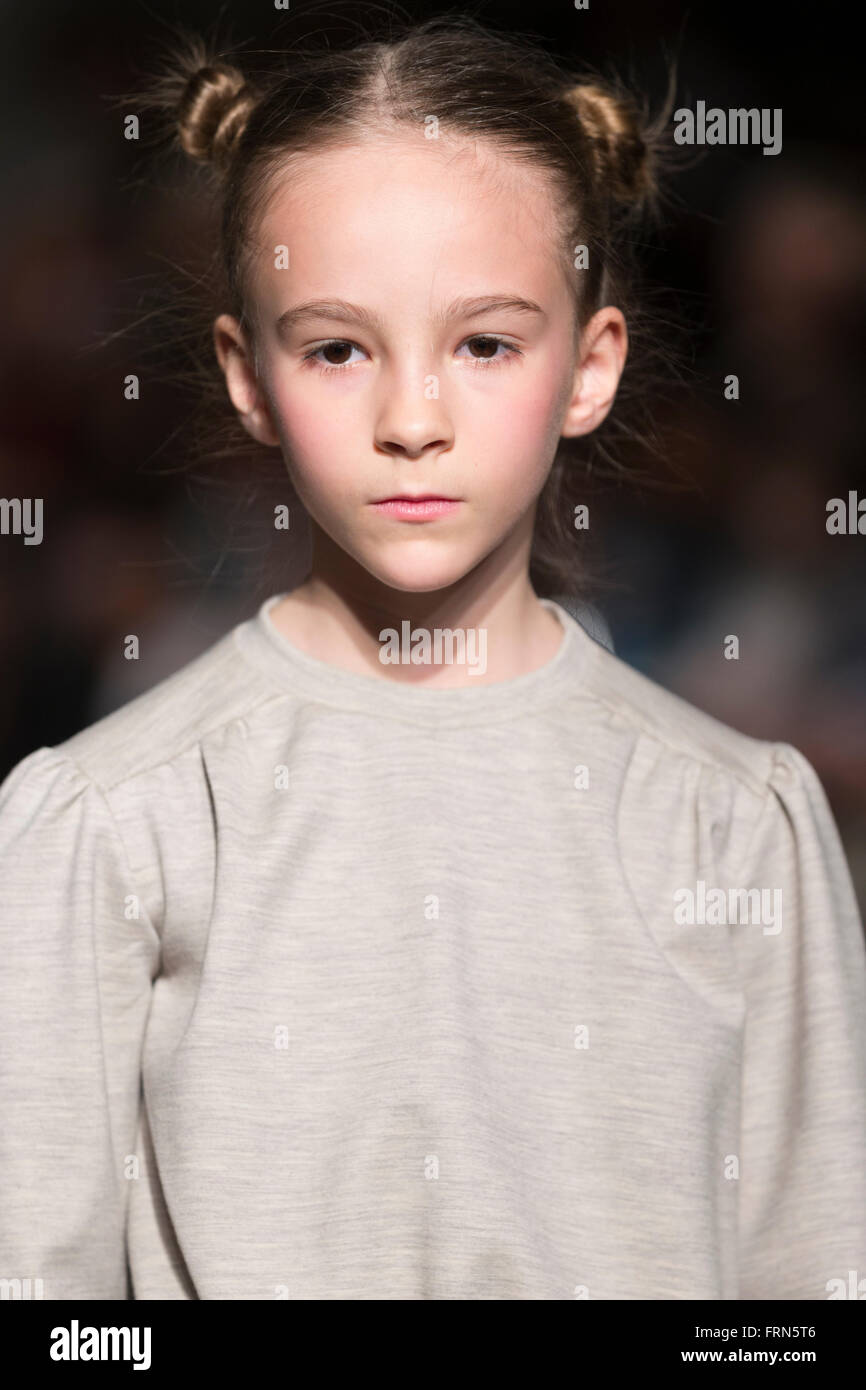 New York, NY USA - March 12, 2016: Young model walks runway for Sen-35 ...