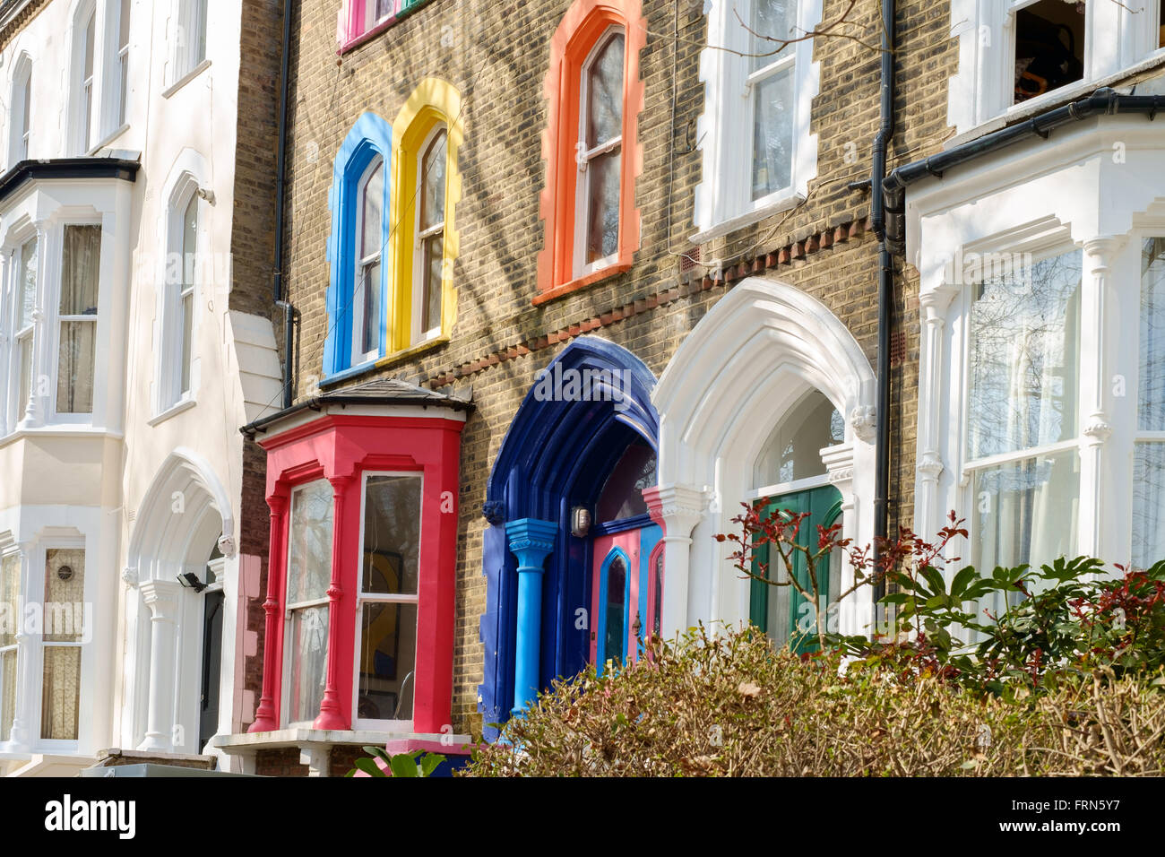 London coloured house hackney hi-res stock photography and images - Alamy