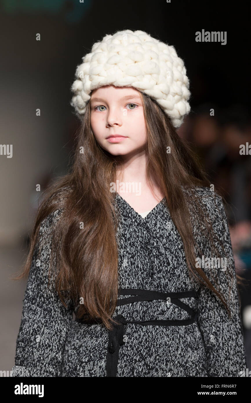 New York, NY USA - March 12, 2016: Young model walks runway for Little ...