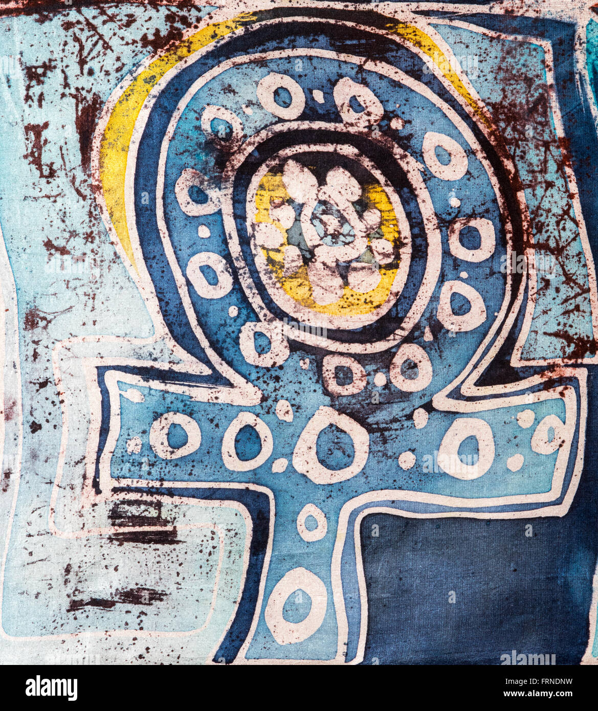 Symbol of venus, hot batik, background texture, handmade on silk ...