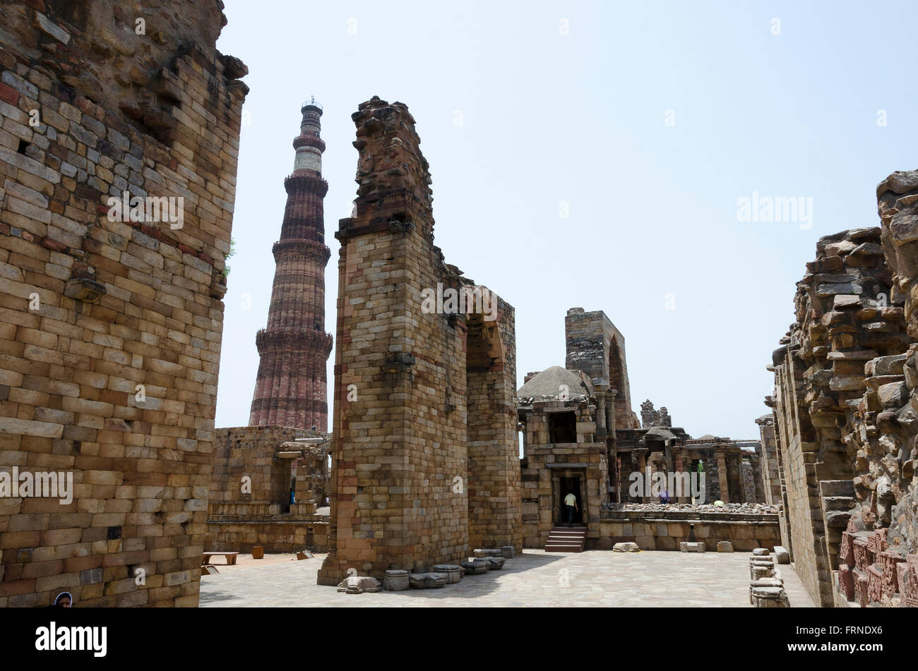 Qutub Minar, the tallest brick minaret in the world ,Mehrauli, Delhi ...