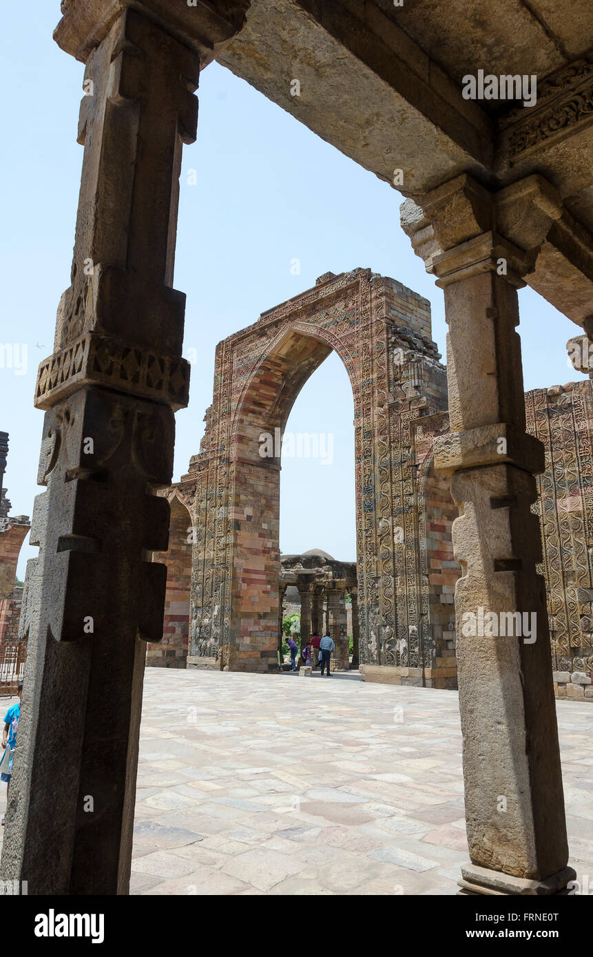 Qutub Minar complex,Mehrauli, Delhi, India Stock Photo - Alamy