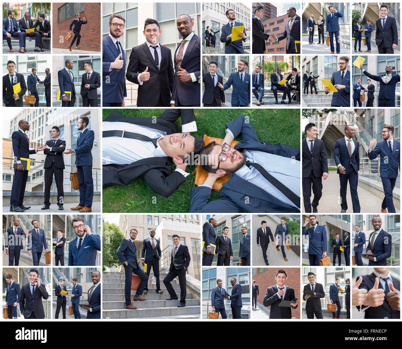 Collage business team work hi-res stock photography and images - Alamy