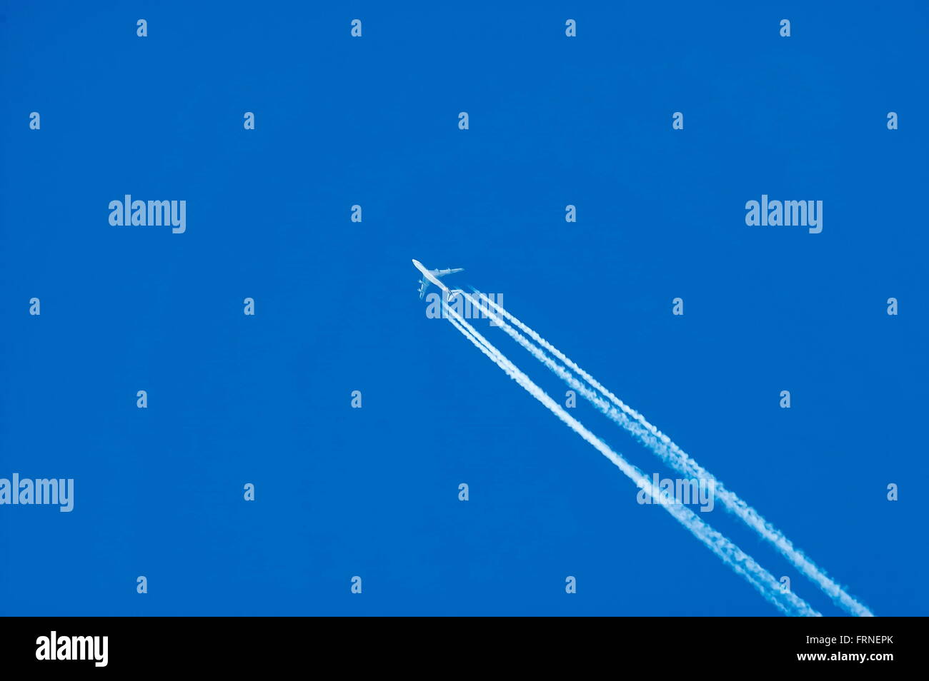 Background of blue sky and jet-plane, Vitosha mountain, Bulgaria Stock ...