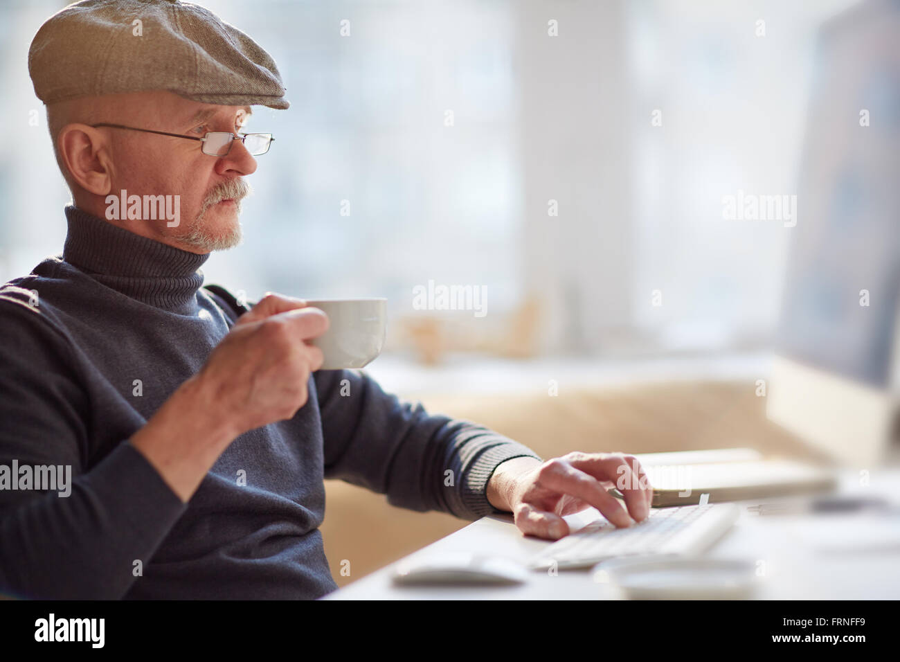 Serious busy man cup hi-res stock photography and images - Alamy