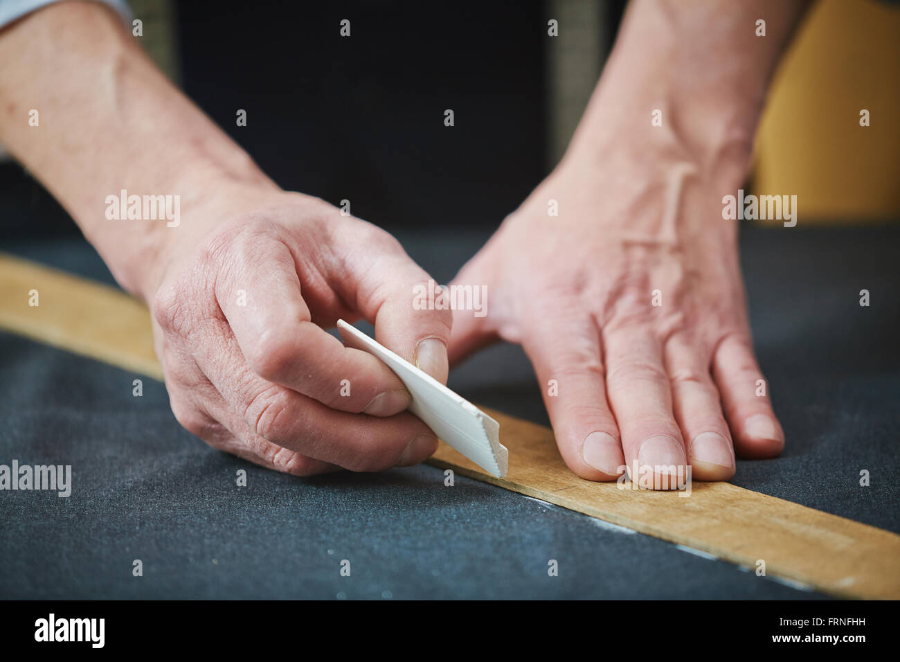 Drawing Dotted Line Stock Photo Alamy