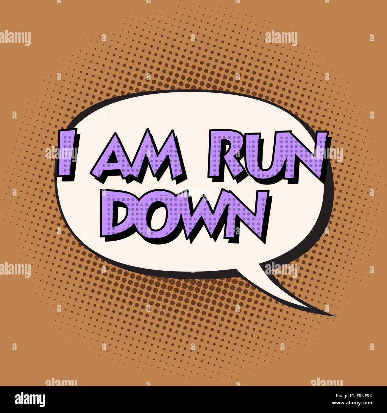 Am run down art bubble cartoon Stock Vector Images - Alamy