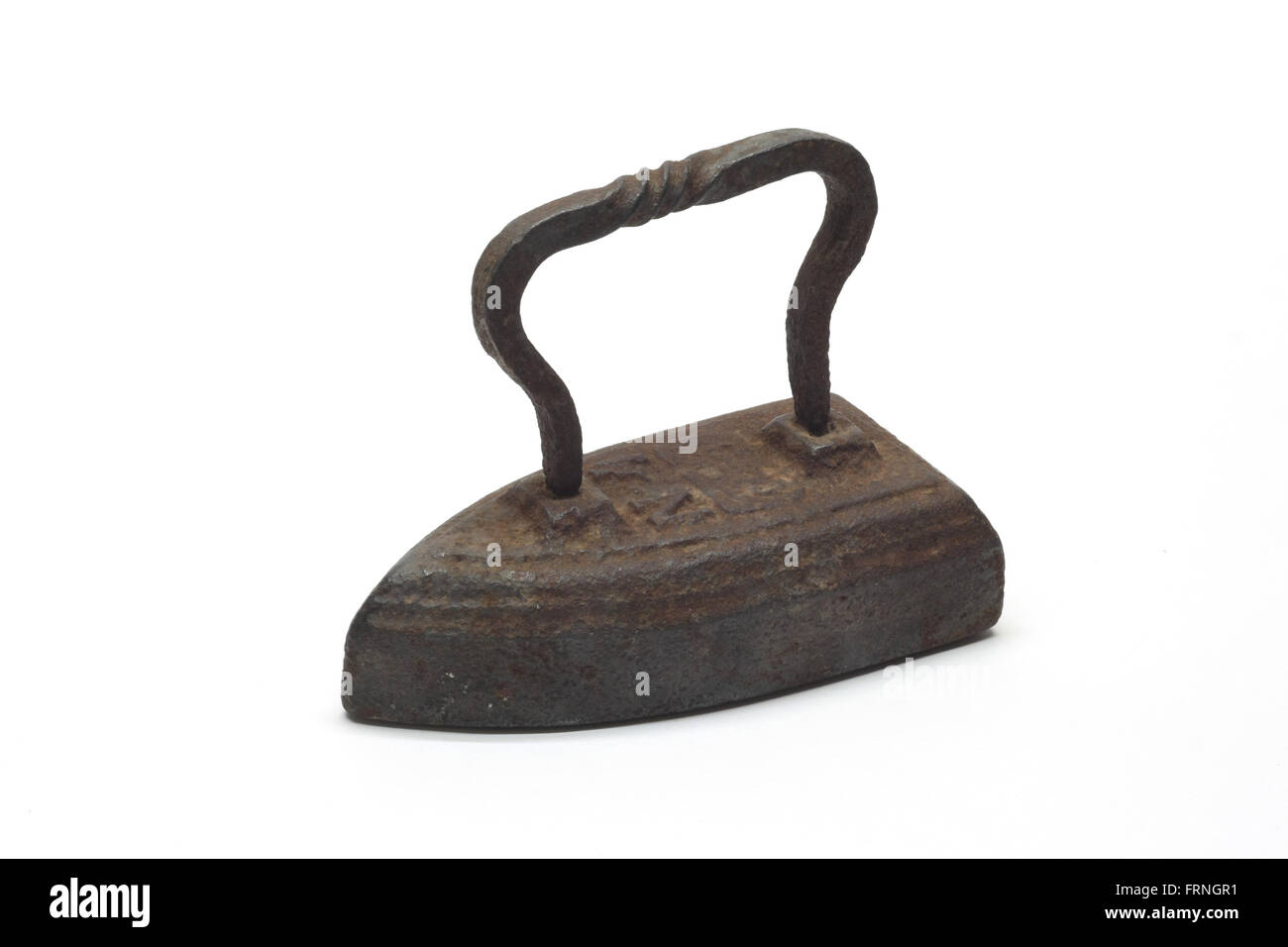 old, rusty iron on white background Stock Photo - Alamy