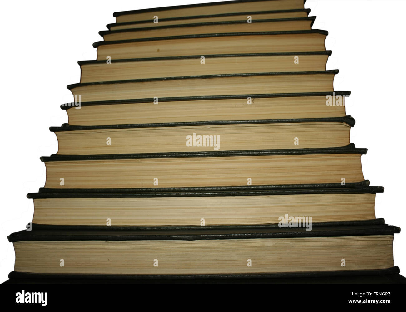 stairs from books isolated on white background Stock Photo - Alamy