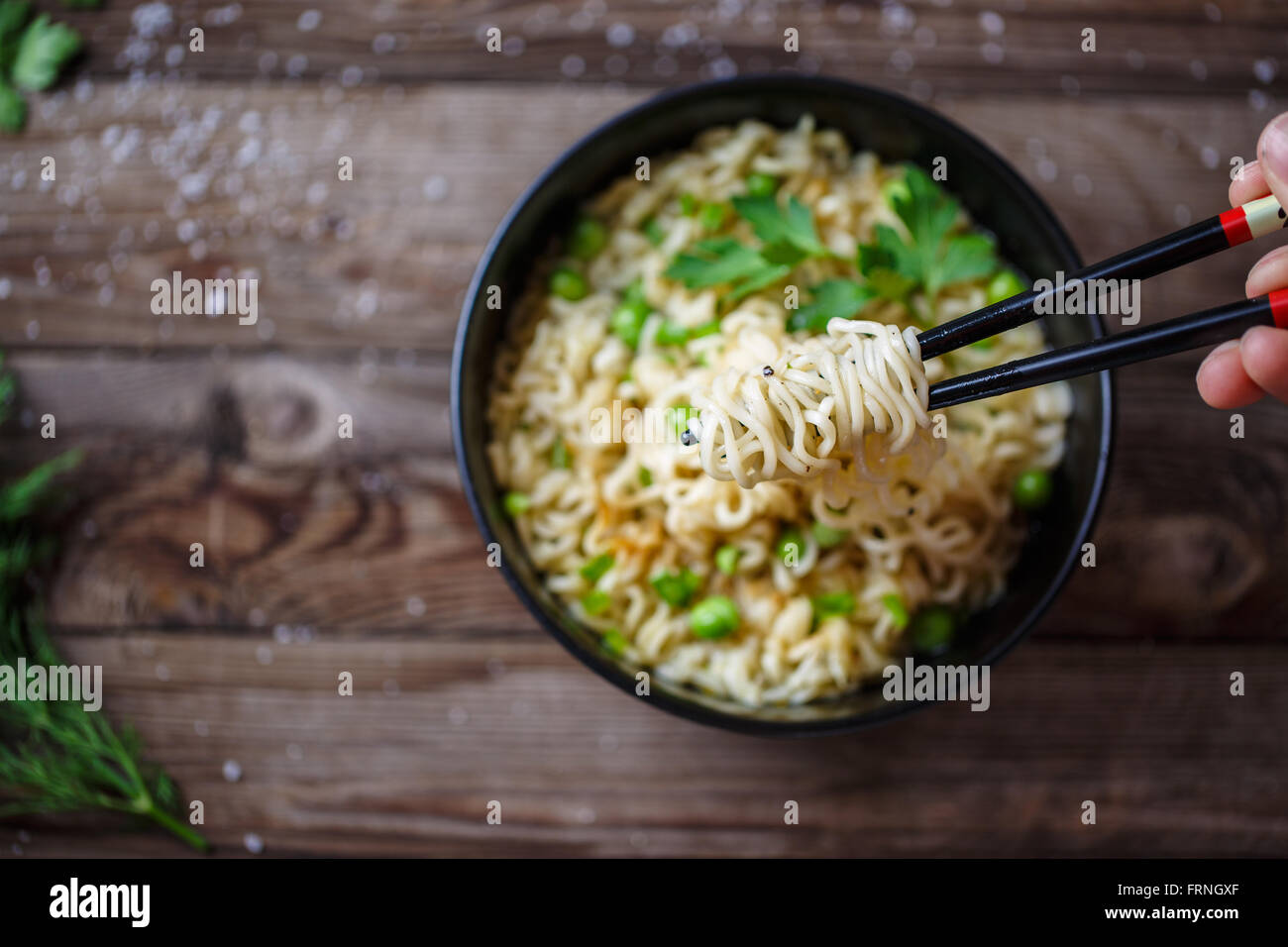 Chinese noodles. Top view Stock Photo - Alamy