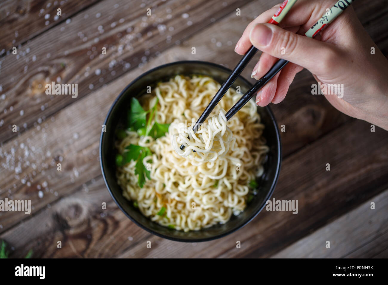 Chinese noodles. Top view Stock Photo - Alamy