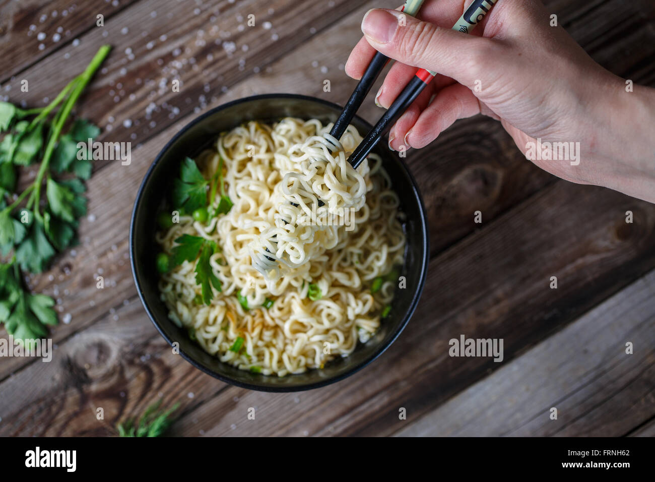 Chinese noodles. Top view Stock Photo - Alamy