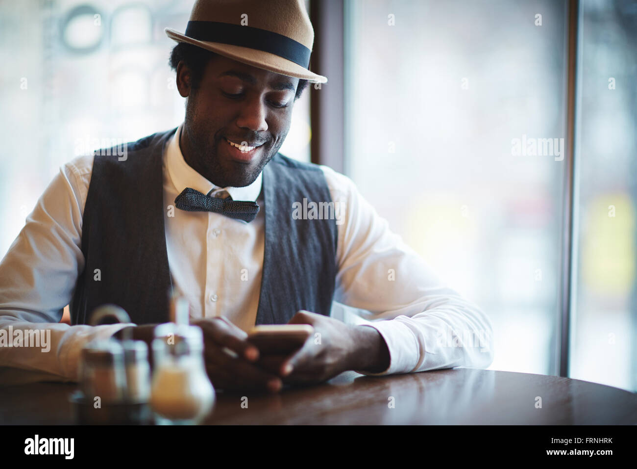 Man at cafe Stock Photo - Alamy