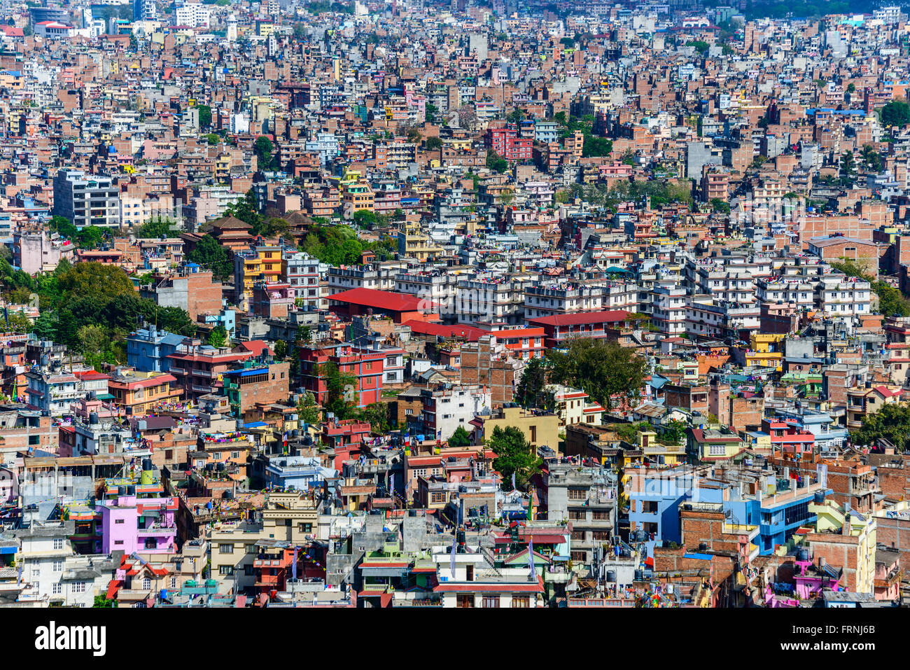 Kathmandu city view from Swayambhunath, Nepal Stock Photo - Alamy