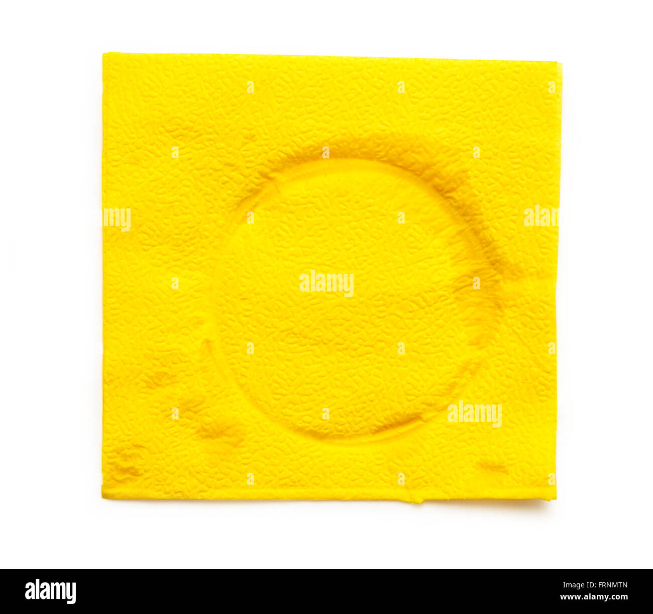 Dirty napkin in closeup isolated on white background Stock Photo - Alamy