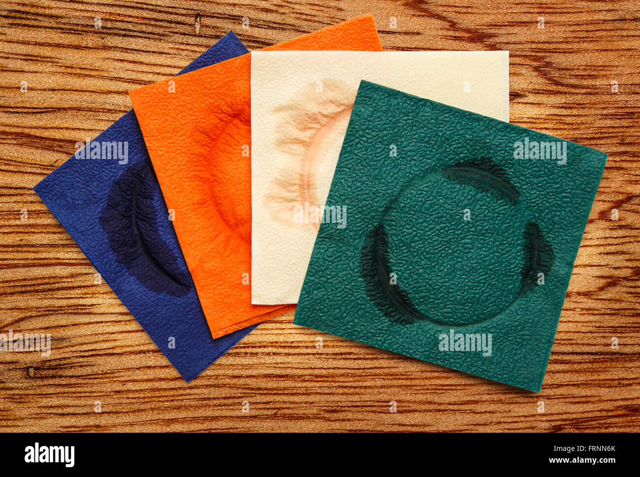 A few used paper napkins in closeup Stock Photo - Alamy